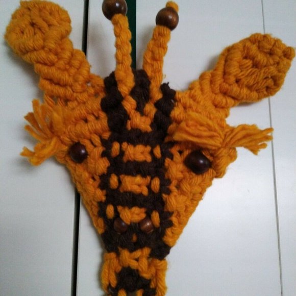 Hand Crafted | Wall Decor | Macrame Giraffe Boho African Safari Rope ...